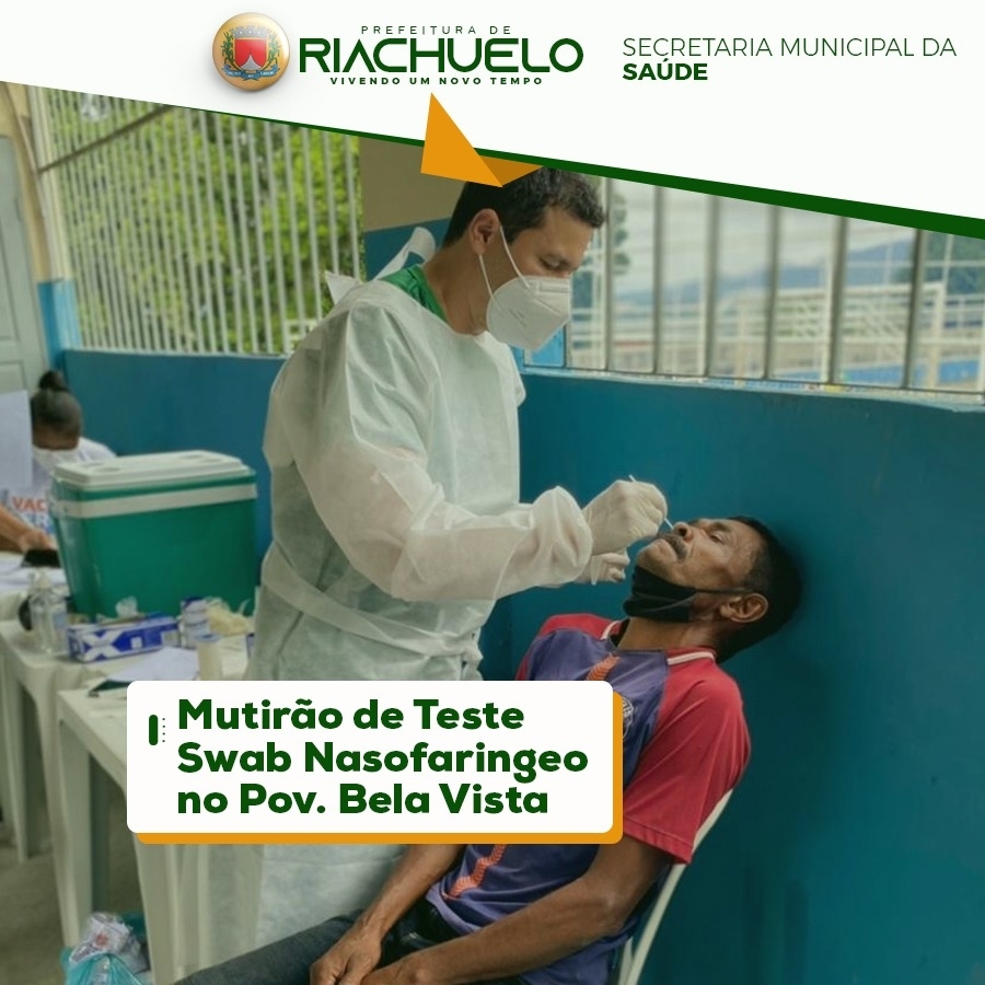 Mutirão de testes Swab de Nasofarínge.